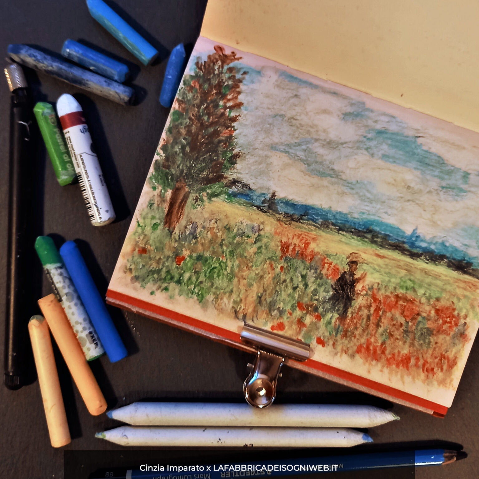 Disegnare paesaggi con pastelli ad olio - La Fabbrica dei Sogni
